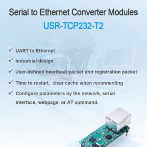 PUSR (Price for 4 Pcs) Serial to RJ45 Module UART TTL to Ethernet TCPIP Converter Support DHCP and DNS USR-TCP232-T2