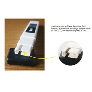 PH Detector Sensitive PH Meter Fast Speed White Backlit Display Alloy Probe for Aquaculture