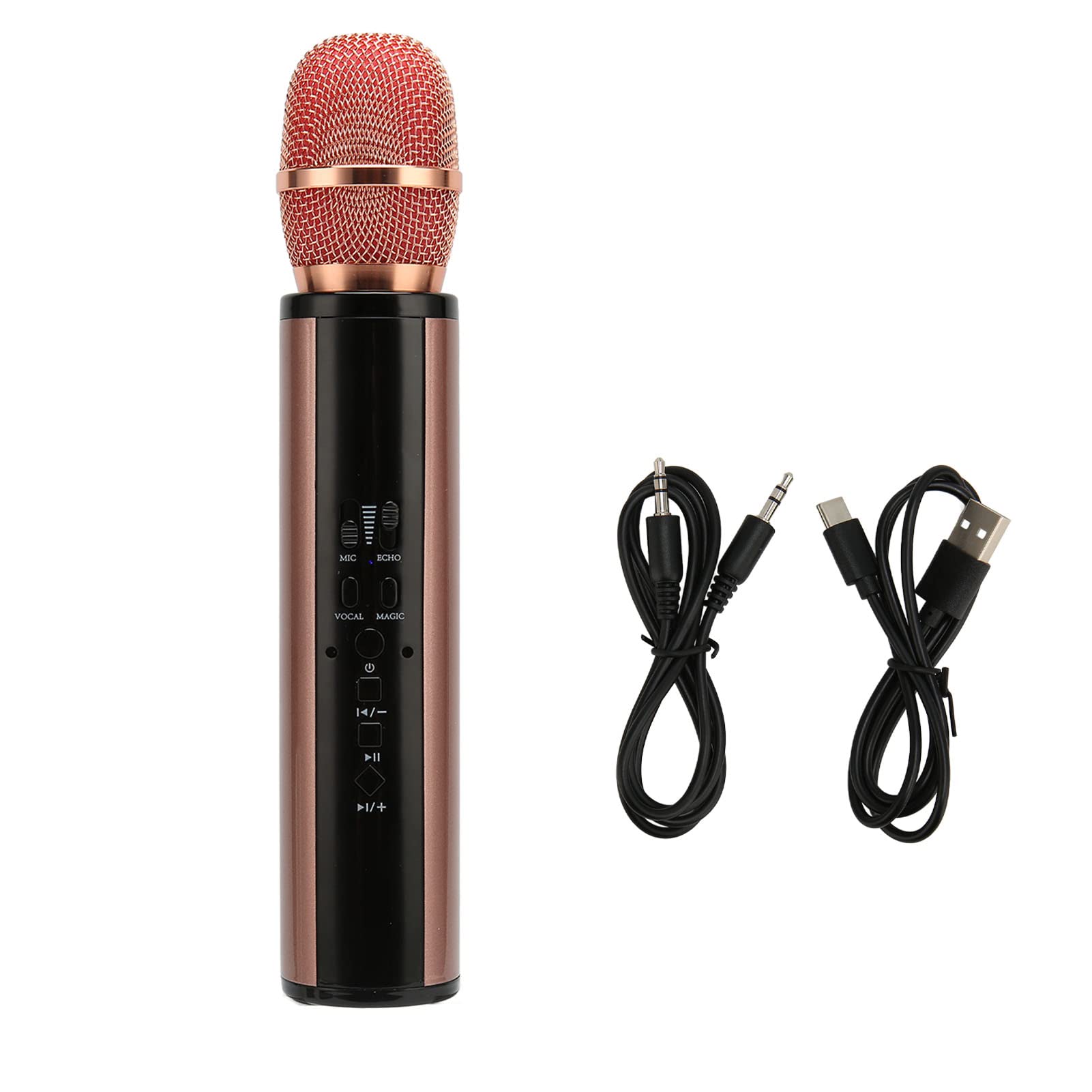 GOWENIC Karaoke Microphone, Portable Handheld Wireless Microphone for Bluetooth, Rechargeable Kids Microphone with Recording for Home KTV Kids Birthday Party ()