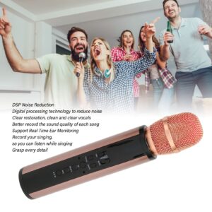 GOWENIC Karaoke Microphone, Portable Handheld Wireless Microphone for Bluetooth, Rechargeable Kids Microphone with Recording for Home KTV Kids Birthday Party ()