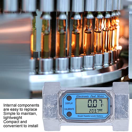 Electronic Digital Flow Meter Turbine Flow Meter Electronic Digital Fuel Liquid Water Gas Oil Flowmeter 2in 2.3V‑3.3V LLW‑50