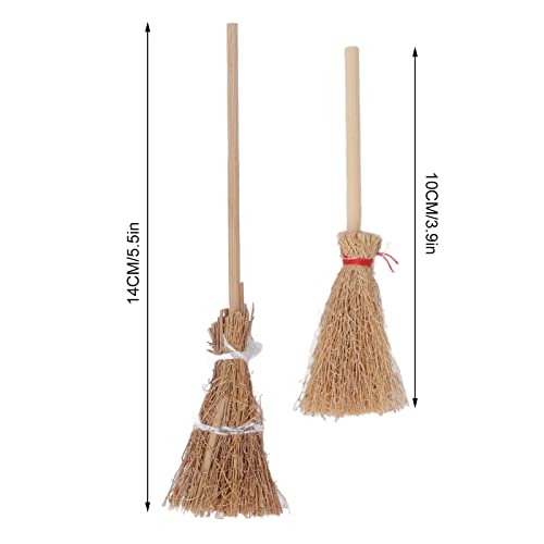 FOTABPYTI Halloween Straw Craft, Mini Witch Broom Lifelike 20PCS for Role Playing Games