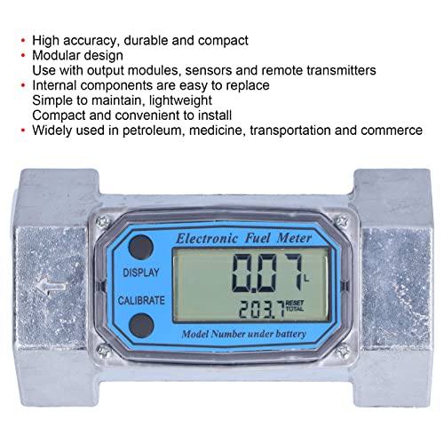 Turbine Flow Meter, 35?200L/Min Flow Range High Accuracy Digital Turbine Flow Meter Practical for and Medicine