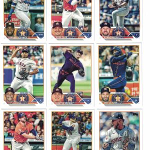 Houston Astros / 2023 Topps (Series 1 and 2) Baseball Team Set with (22) Cards! ***PLUS Bonus Cards of Former Astros Greats: Craig Biggio, Jeff Bagwell and Mike Scott!***