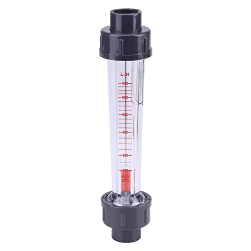 LZS-15D Elbow Flowmeter 100‑1000L/H Liquid Flowing Meters Instantaneous Liquid Flowing Rate Gauge Transparent Water Rotameter Liquid Measuring Tool for DN15(1/2) Tube