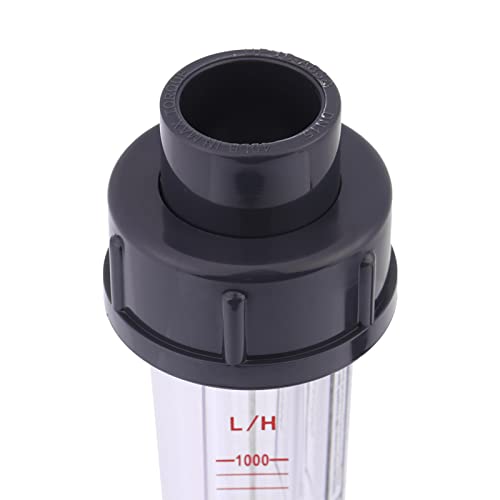 LZS-15D Elbow Flowmeter 100‑1000L/H Liquid Flowing Meters Instantaneous Liquid Flowing Rate Gauge Transparent Water Rotameter Liquid Measuring Tool for DN15(1/2) Tube