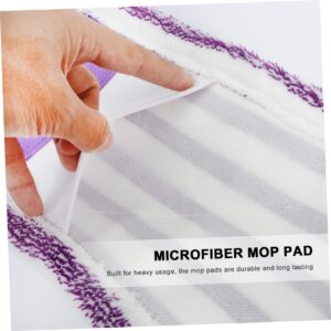 VILLFUL Mop Cloth Floor Cleaning Cloth Flat Floor Mop Cleaning Mop Accessories Steamer Cleaning Mop Accessory Spray Mop Cleaning Mops Cleaning Machine White Fiber Washable