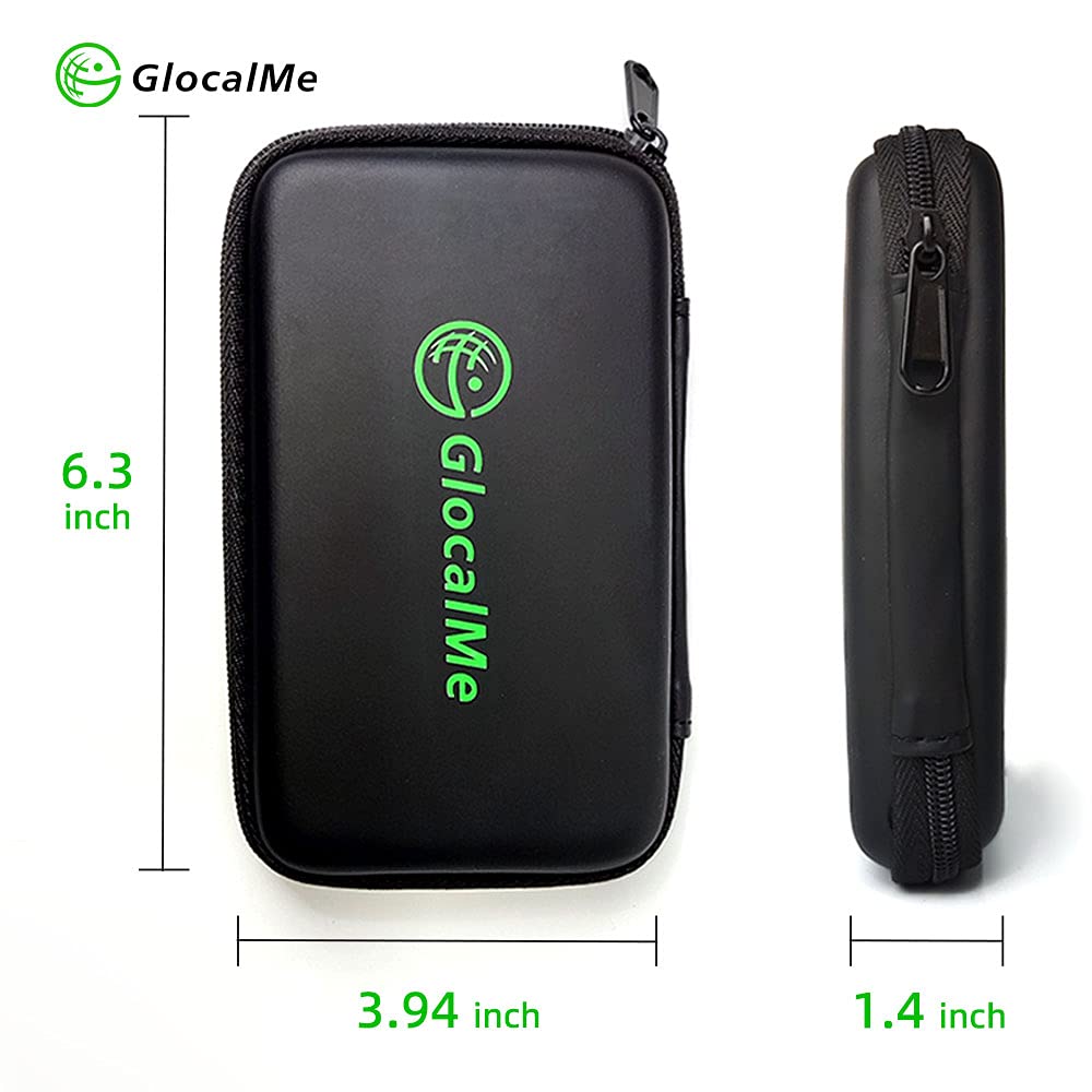 GlocalMe DuoTurbo 4G LTE Mobile Hotspot & Protective Case, Wireless Pocket WiFi Device for Home or Travel in 140+ Countries, SIMFREE, Smart Local Network Auto-Selection, with US 8GB & Global 1GB Data