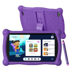 Contixo Kids Tablet V10, 7-inch HD, Ages 3-7, Toddler Tablet with Sleeve Bag Bundle, Learning Tablet Set for Children - Purple