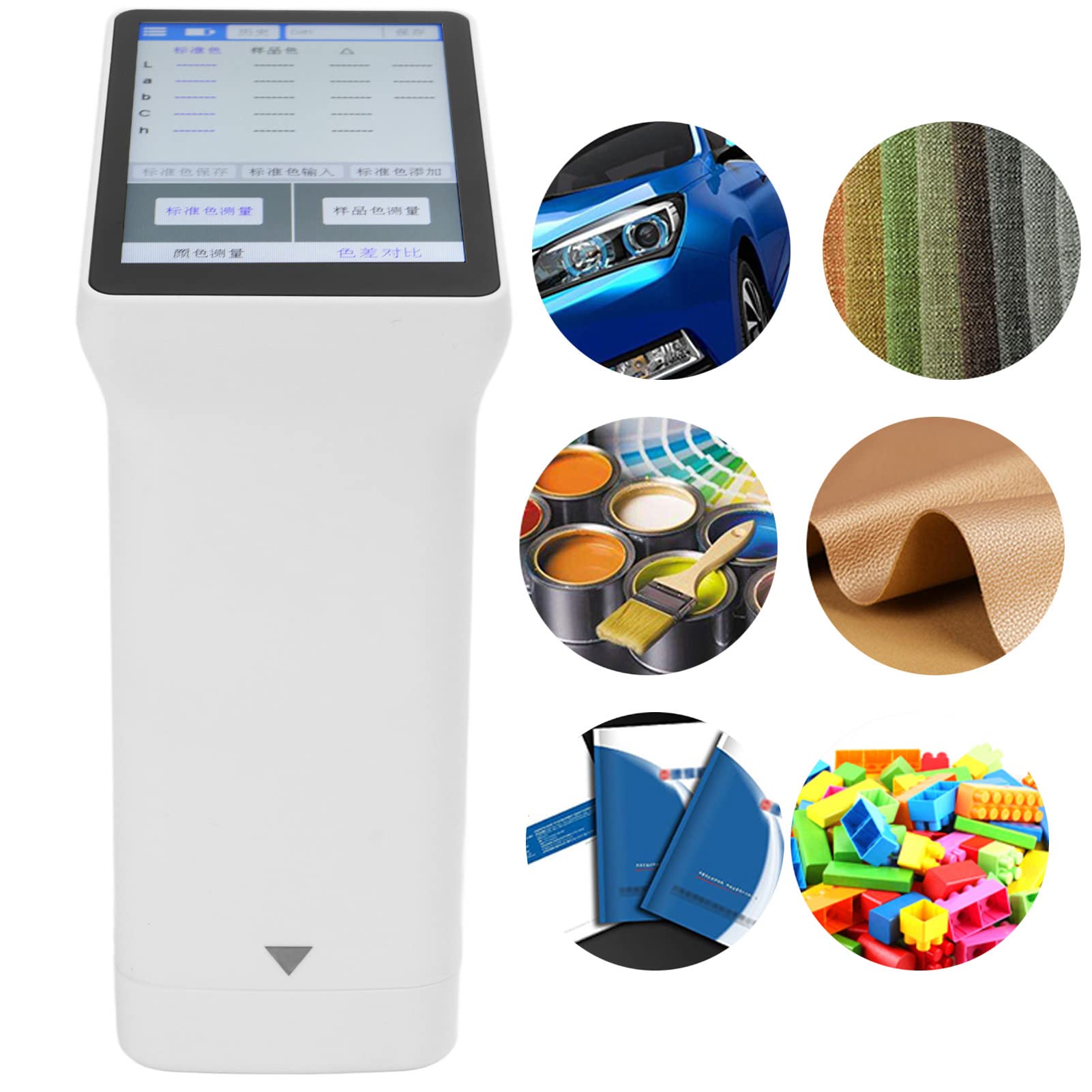 Digital Colorimeter 3.5in Touch Screen Color Difference Analyzer Color Tester for Chroma Sampling