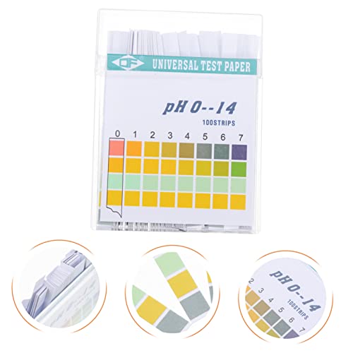 ULTECHNOVO 100pcs Ph Test Paper Body Monitor Ph Levels Ph Testing Paper Water Ph Paper Food Ph Strips Ph Level Test Kit Fluoride Test Strips Spa Kits Alkalinity Test Paper Universal Set