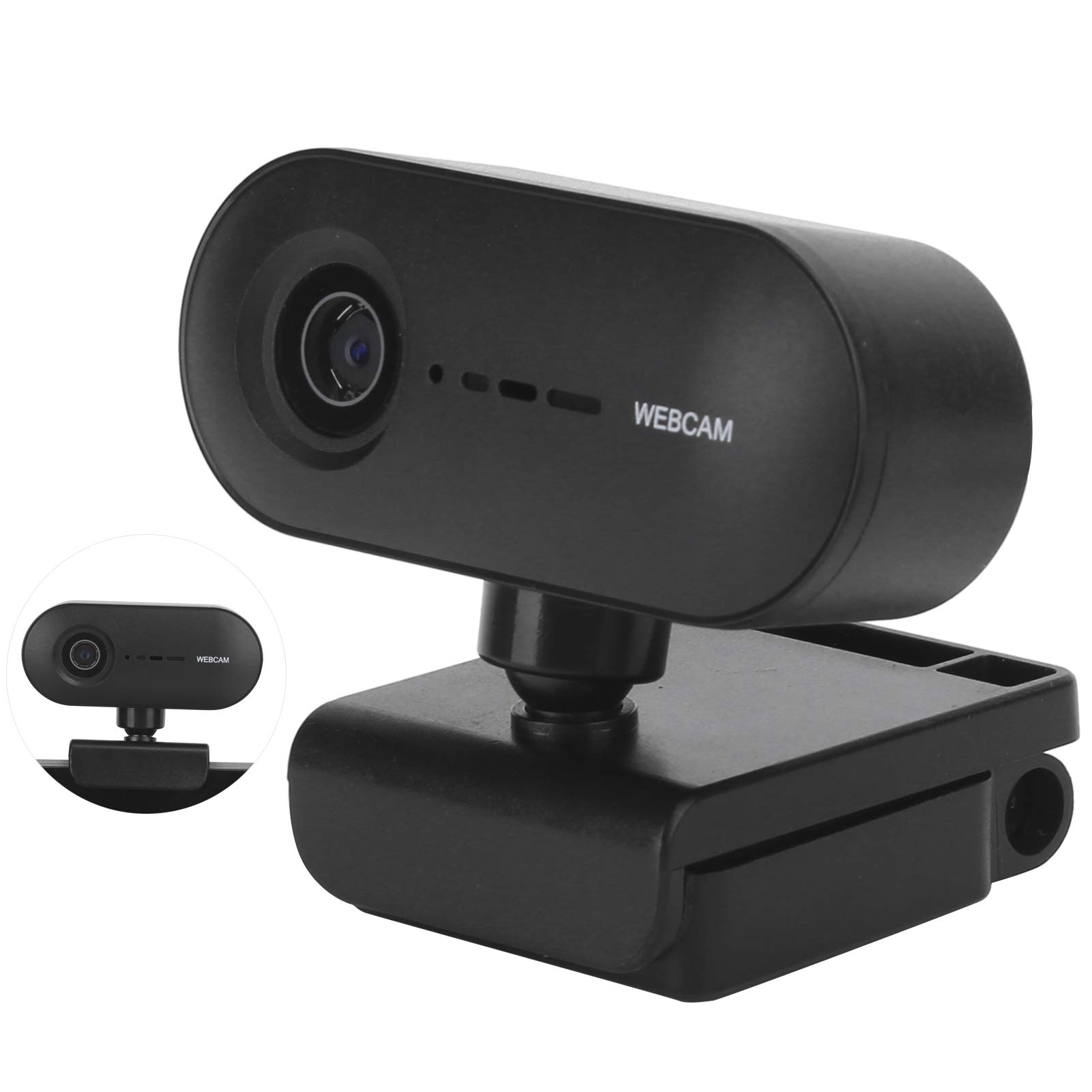 Heayzoki USB Webcam,Camera USB HD Rotating Webcam Builtin Noise Microphone for Win7/Win8/Win10 50Hz C7,Plug and Play, Convenient and Quick to Use