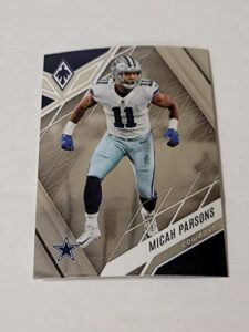 football trading card nfl 2022 panini phoenix #100 micah parsons nm near mint cowboys