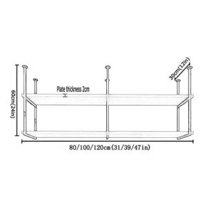 NERDOH Ceiling Shelf Brackets 2 Layer,Hanging Wooden Ceiling Shelf Wine Rack,Storage Rack and Shelves for Bars/Restaurants/Kitchens Storage,6 Sizes