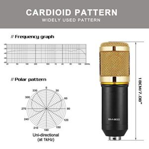 n/a Professional Condenser Microphone Microphone for Computer+Shock Mount+Foam Cap+Cable As Microphone