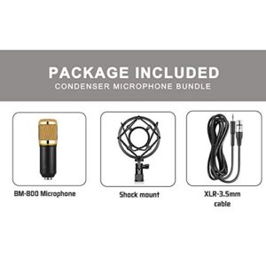 n/a Professional Condenser Microphone Microphone for Computer+Shock Mount+Foam Cap+Cable As Microphone