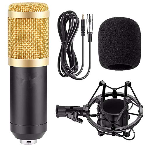 n/a Professional Condenser Microphone Microphone for Computer+Shock Mount+Foam Cap+Cable As Microphone