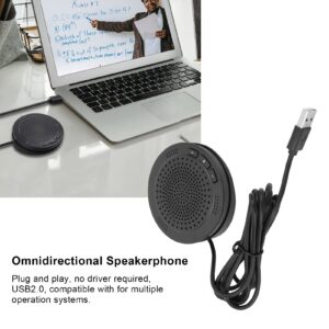 Akozon USB Conference Microphone, Conference USB Omnidirectional Microphone Computer Desktop Microphone for Online Meeting Conference Speakerphone