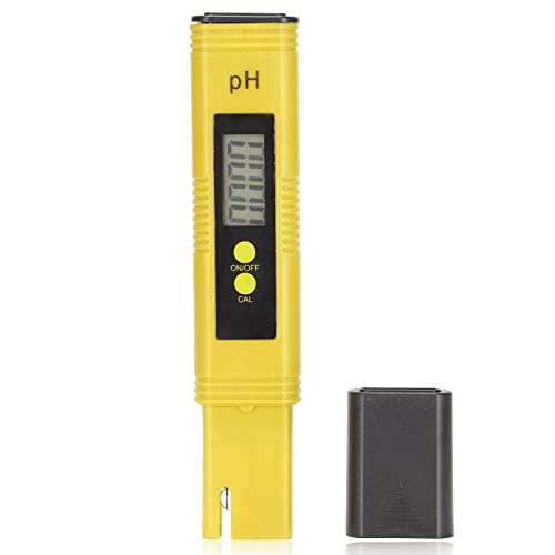 Dpofirs Digital PH Meter for Water, 0.1pH High Accuracy Pen Type PH Tester Lab PH Meters with ATC PH Tester for Swimming Pools Aquariums Spas (Yellow Black)