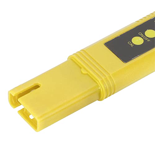 Dpofirs Digital PH Meter for Water, 0.1pH High Accuracy Pen Type PH Tester Lab PH Meters with ATC PH Tester for Swimming Pools Aquariums Spas (Yellow Black)