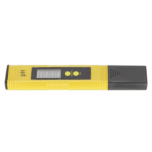 Dpofirs Digital PH Meter for Water, 0.1pH High Accuracy Pen Type PH Tester Lab PH Meters with ATC PH Tester for Swimming Pools Aquariums Spas (Yellow Black)