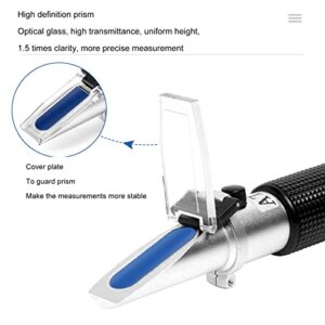 Jeanoko Handheld Alcohol Refractometer Alcohol Measurement Refractometer 0鈥?0% Tester for Spirit Alcohol Volume Percent Measurement