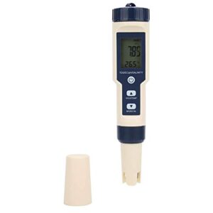 ph meter, 5 in 1 portable digital ph salinity temp tds ec meter multifunctional water quality tester detector for garden, home, laboratory, farm, aquarium