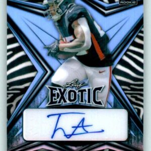 2022 Leaf Exotic Zebra Autograph #BA-TA1 Tyler Allgeier RC Rookie AUTO 7/8 Football Trading Card Atlanta Falcons