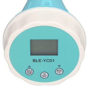 Water Quality Detector, High Resolution LCD Display 6 in 1 Clear Reading Bluetooth Pool Monitor APP Setting for Laboratories