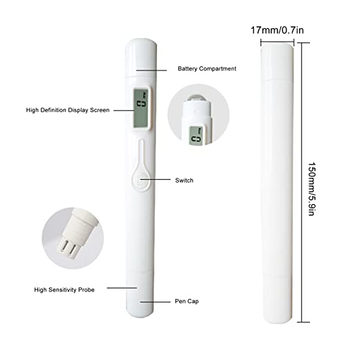 Water Purity Tester, Portable Practical LCD Screen Wide Range Sensitive Probe TDS Test Pen for Fish Tank