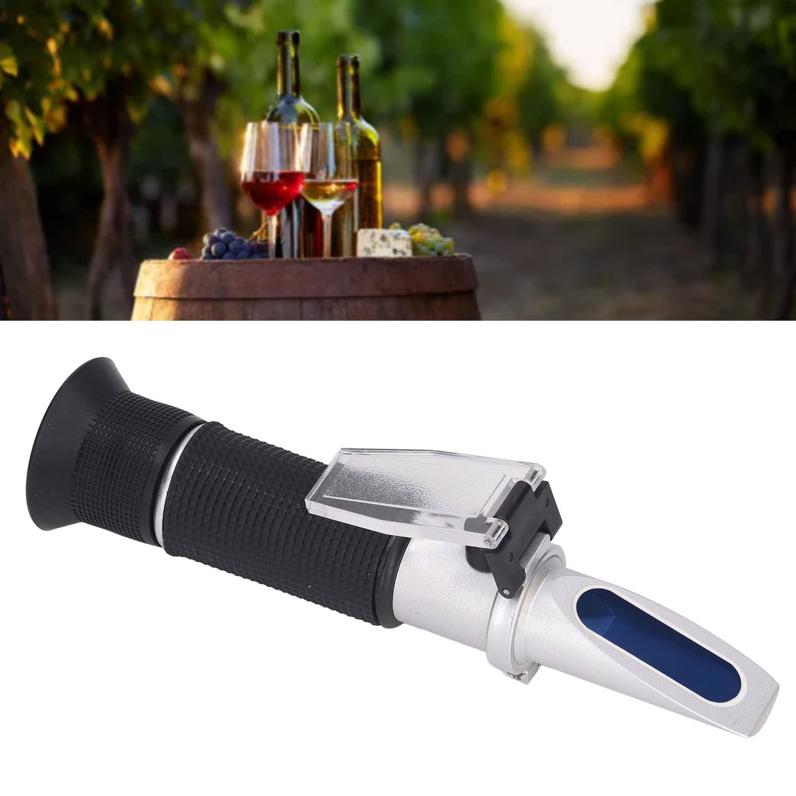 Brewing Refractometer, Easy Operation Wine Refractometer 0‑80% Test Range Portable for Measurement