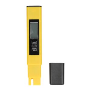 TDS Meter, Water Quality Tester Unit Switching High Sensitivity Glass Electrode Dual Color Prompt for Fish Tank