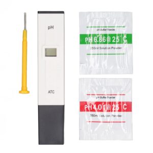 PH Test Pen, Water PH Meter Sensitive 0-14pH ABS Housing High Accuracy Probe Stable Performance Pocket Size with Plastic Box for Swimming Pool for Aquaculture