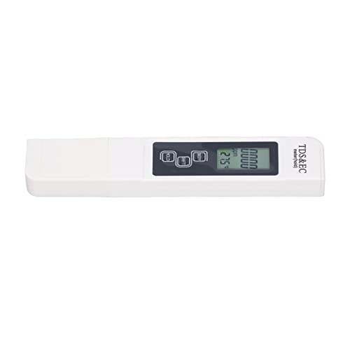 Digital Water Tester, TDS Meter Easier to Read Interference Resistant HD Display Portable Rustproof 3 in 1 High Accuracy for Aquaculture