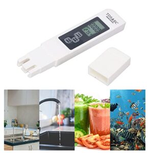 Digital Water Tester, TDS Meter Easier to Read Interference Resistant HD Display Portable Rustproof 3 in 1 High Accuracy for Aquaculture