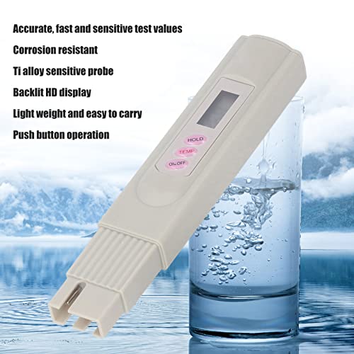 TDS Test Pen, Digital 0-9990ppm Safe Accurate Water Quality Tester for Pools for Fish Tank