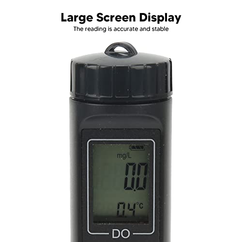 Dissolved Oxygen Detector, High Accuracy Water Oxygen Measuring Pen Large Display Screen for Mariculture