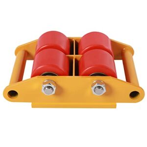 4PCS Machinery Skate Dolly, 6T Machinery Moving Skate,Industrial Machinery Mover with 360° Rotation Caps for Warehouse