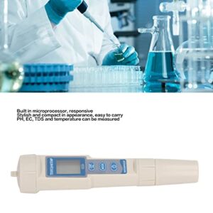 PH Meter, 4 in 1 ABS Housing Portable Large Display Screen Water Quality Tester Precise for Aquaculture for Laboratory