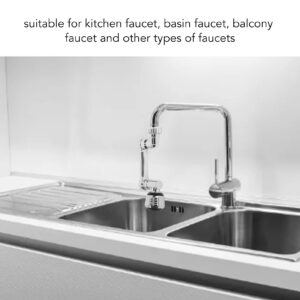 YWBL-WH Faucet Extender Bendable 1080 Degree Rotating Faucet Extender for Kitchen Sink Faucet Extension Acessories