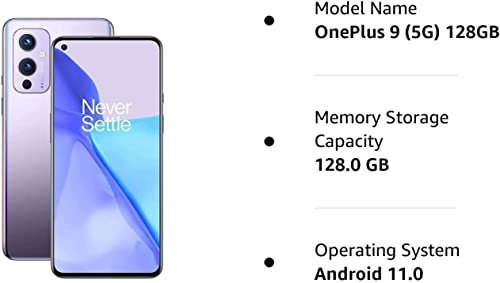 ONEPLUS 9 | 5G Android Smartphone U.S Version | 8GB RAM+128GB Storage | 120Hz Fluid Display | T-Mobile Winter Mist (Renewed)