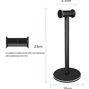 Headset Stand Durable Aluminum Alloy Headphones Holder Metal ABS Headphone Stand Detachable Stable Bracket Headphone Stand (Color : Black, Size : 10 * 10 * 23cm)