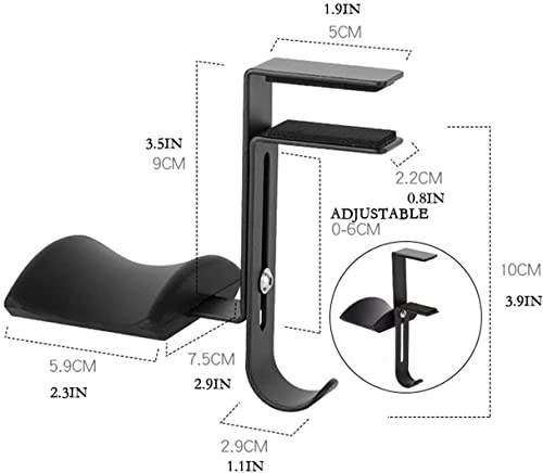 Headset Stand Headphone Hanger Headset Stand Creative Multifunctional Headphone Holder Rack for Audio Studio and Gaming Headphones Headphone Stand (Color : Black)