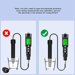 Zerodis Dissolved Oxygen Tester, Digtial Dissolved Oxygen Analyzer with Automatic Temperature Compensation Read Accuracy Pen Shape Multifunction Digital Meter for Swimming Pools Lab