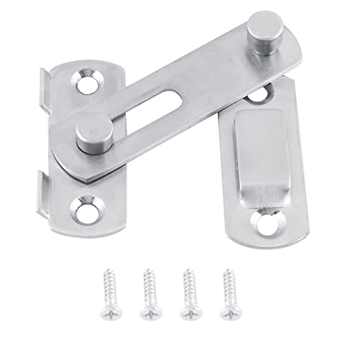 Sliding Door Lock, Strong and Durable Easy to Install Novel Design Hasp Latch Lock with 4 Pcs Screws for Fitting Room for Cabinet