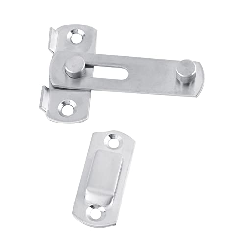 Sliding Door Lock, Strong and Durable Easy to Install Novel Design Hasp Latch Lock with 4 Pcs Screws for Fitting Room for Cabinet