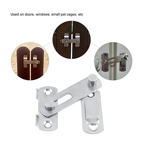 Sliding Door Lock, Strong and Durable Easy to Install Novel Design Hasp Latch Lock with 4 Pcs Screws for Fitting Room for Cabinet