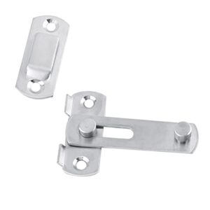 Sliding Door Lock, Strong and Durable Easy to Install Novel Design Hasp Latch Lock with 4 Pcs Screws for Fitting Room for Cabinet