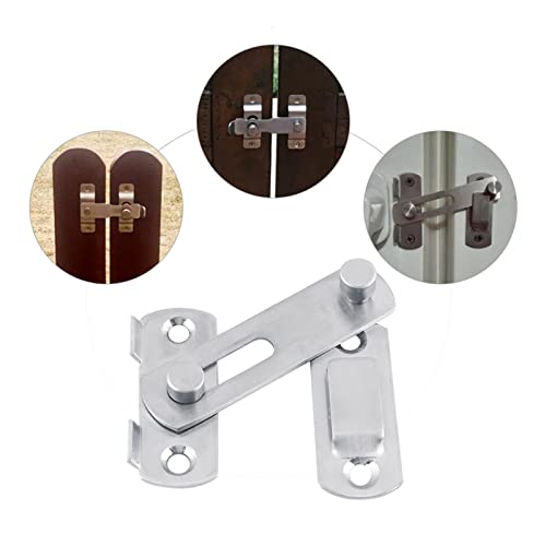 Sliding Door Lock, Strong and Durable Easy to Install Novel Design Hasp Latch Lock with 4 Pcs Screws for Fitting Room for Cabinet