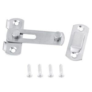 Sliding Door Lock, Strong and Durable Easy to Install Novel Design Hasp Latch Lock with 4 Pcs Screws for Fitting Room for Cabinet